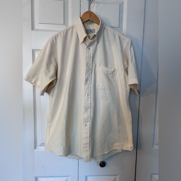 L.L. Bean | Shirts | Vintage Ll Bean Button Up Shirt Mens 65 Yellow ...